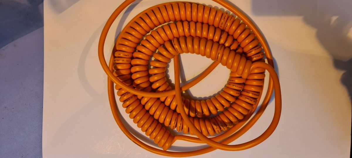 POWER LEAD CURLY ORANGE TONGS - Kentmaster UK